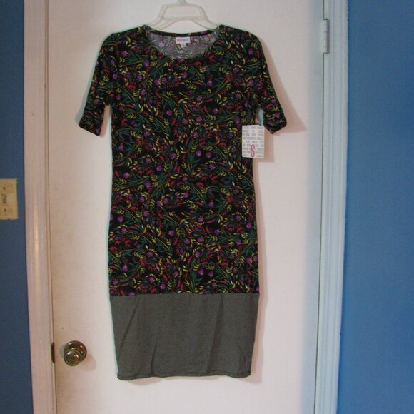 LuLaRoe | Dresses | Copy Lularoe Julia Dress Large Nwt 36 Purple Green ...